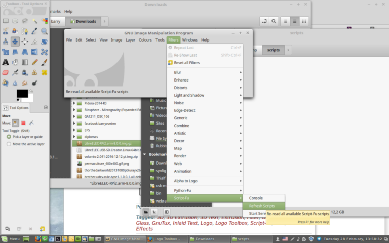 Gimp Scripts & Plugin Challenge – lesmateriaal van barry voeten